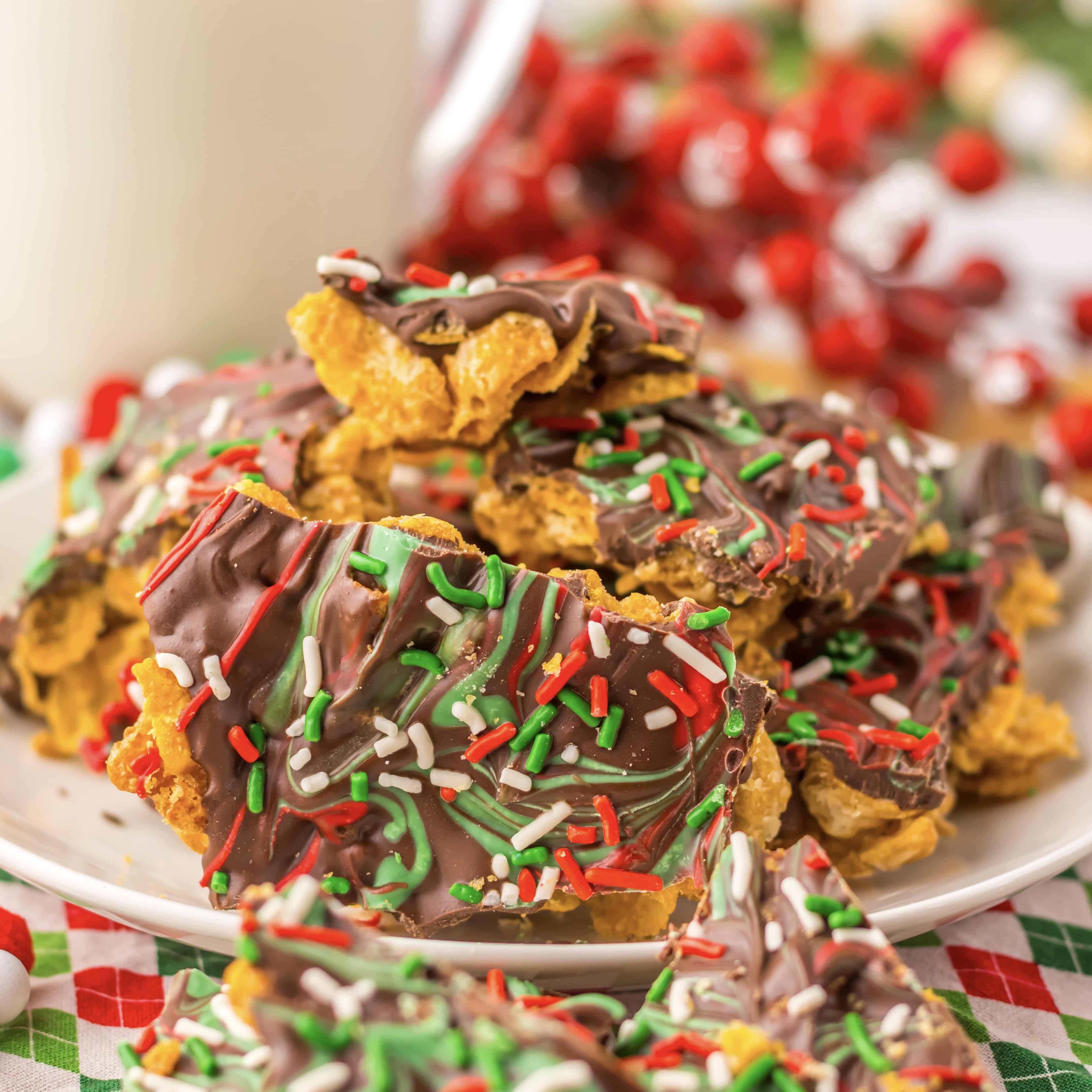 Christmas Cornflake Brittle That Kids Love