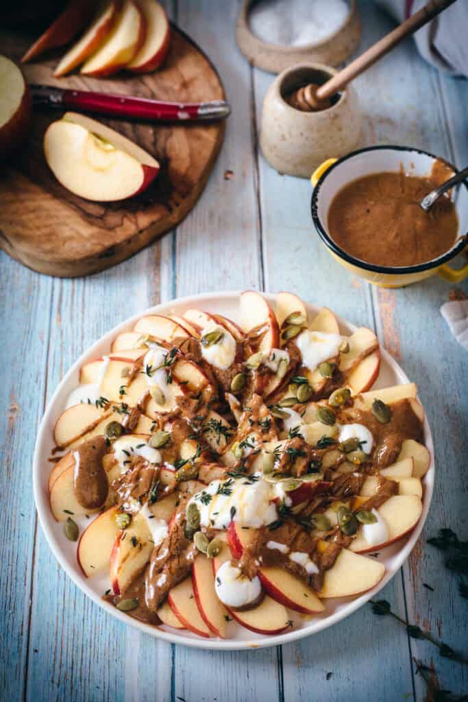 Middle Eastern Inspired Sweet Apple Nachos Recipe
