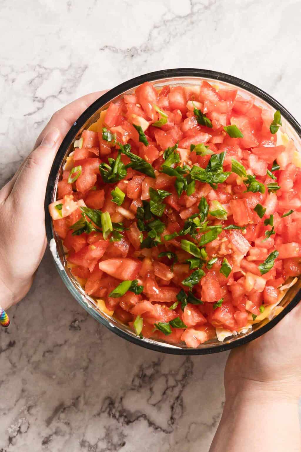 Easy Vegetarian Seven Layer Dip Recipe