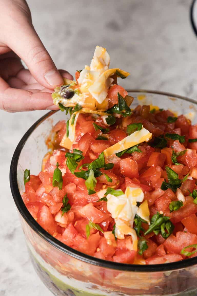 Easy Vegetarian Seven Layer Dip Recipe